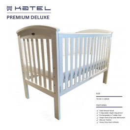Stroller World - KATEL Baby Cot - Premium Deluxe White